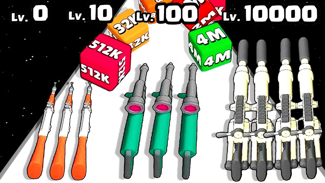 Gun up Weapon Ball Shooter - Level Up Weapon Max Level Gameplay - YouTube