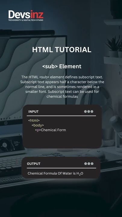 Master The Sub Element For Subscript Text 🚀 Htmltutorial Webdevelopment Learntocode Coding 7453
