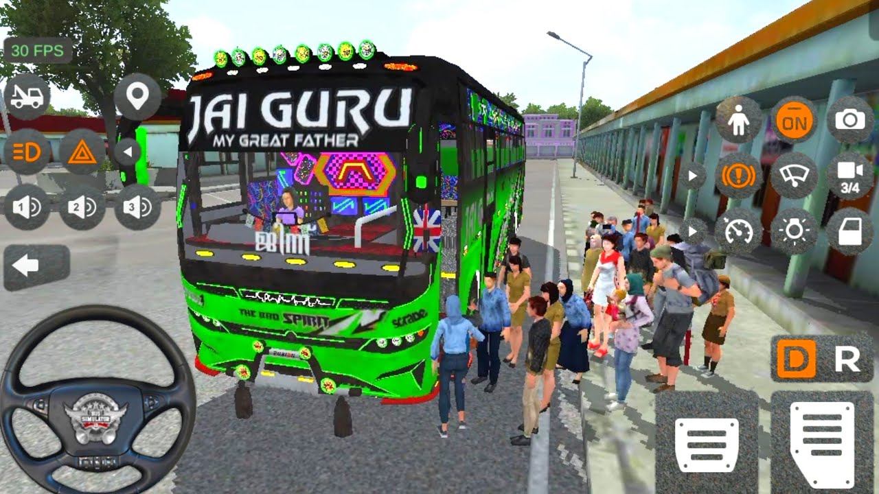 💥Jay Guru Bus Simulator Passenger Best Full Lighting New Map Mod Aripan ...