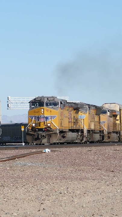 UP 6297 WB MP 737 NEEDLES SUB 10-24-2023 #railfan #railfaning #railfanner - YouTube