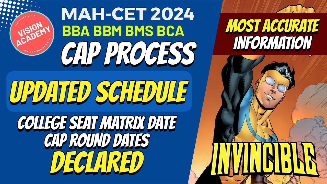Updated Schedule for CAP Round 🔥 College Seat Matrix Date and CAP Round ...