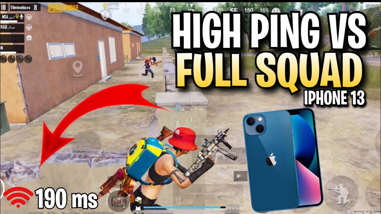 OMG🔥High ping in Iphone 13 Pubg/Bgmi Gameplay | Iphone 13 60 fps Test ...