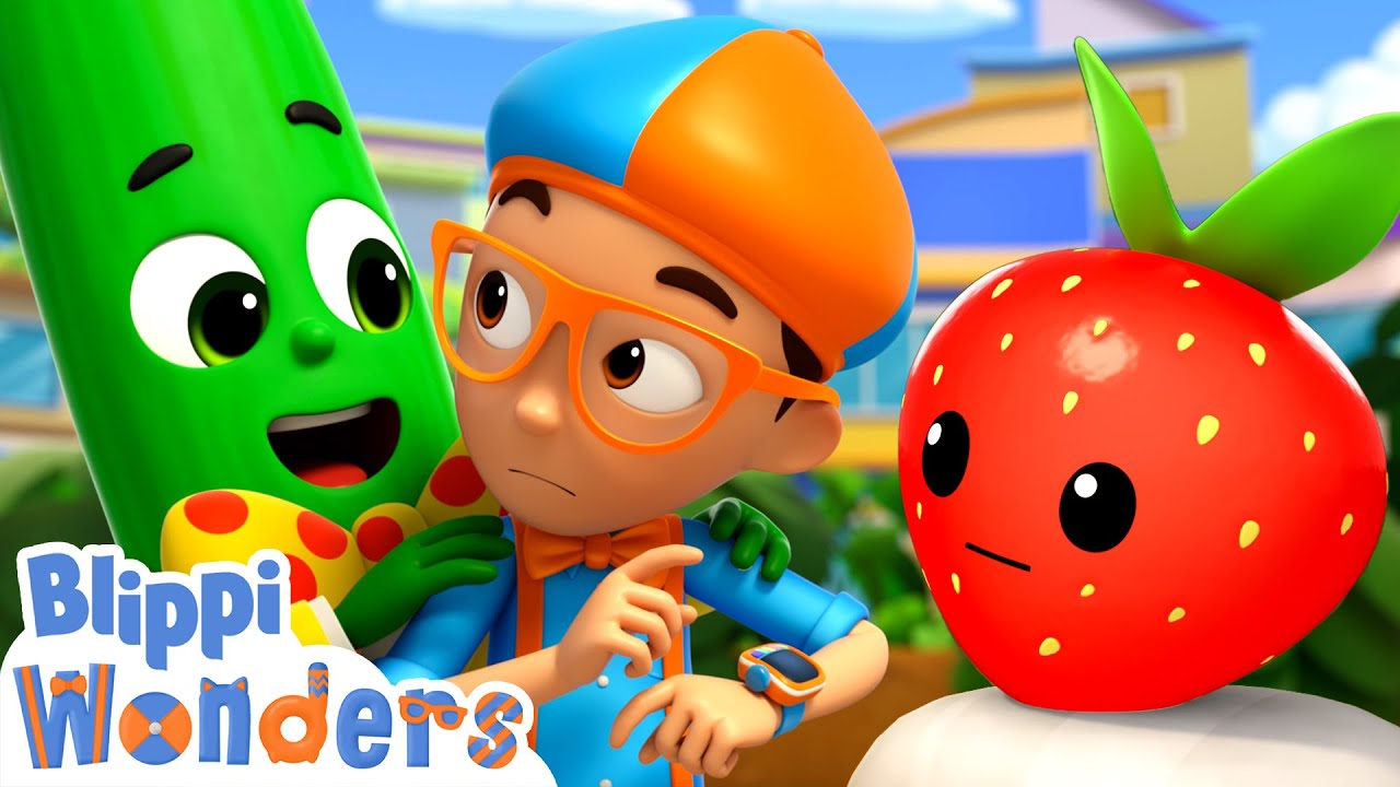 Blippi Wonders | Blippi Learns Fruit and Vegetables | Cartoons For Kids ...