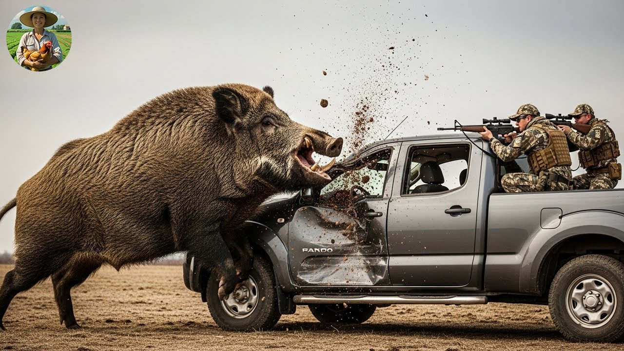 Hog Hunting | Ferocious Wild Boar Attacks Hunter Efforts to Fight Back ...