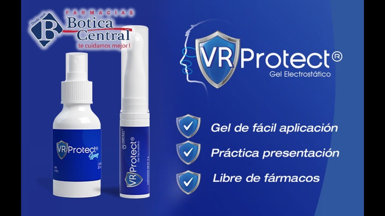 VR PROTECT, gel electrostrático disponible en Farmacias Botica Central ...