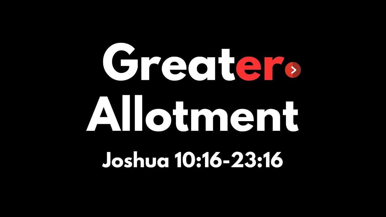 GREATer: Joshua Sermon Series - A Prayer of Faith - YouTube