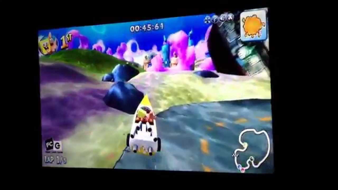 Spongebob racing game guru Ava taking gold - YouTube