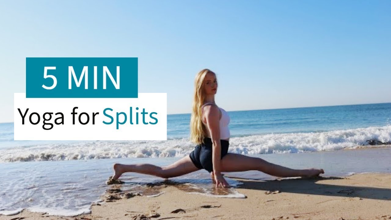 5 Minute Yoga for Splits | Get your Front Splits in 30 Days - YouTube