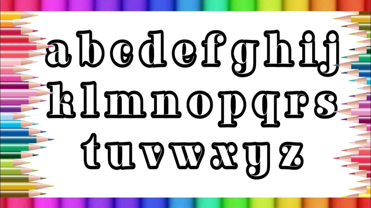 Small abc Drawing and Coloring || How To Color Alphabets | ABC Drawing ...