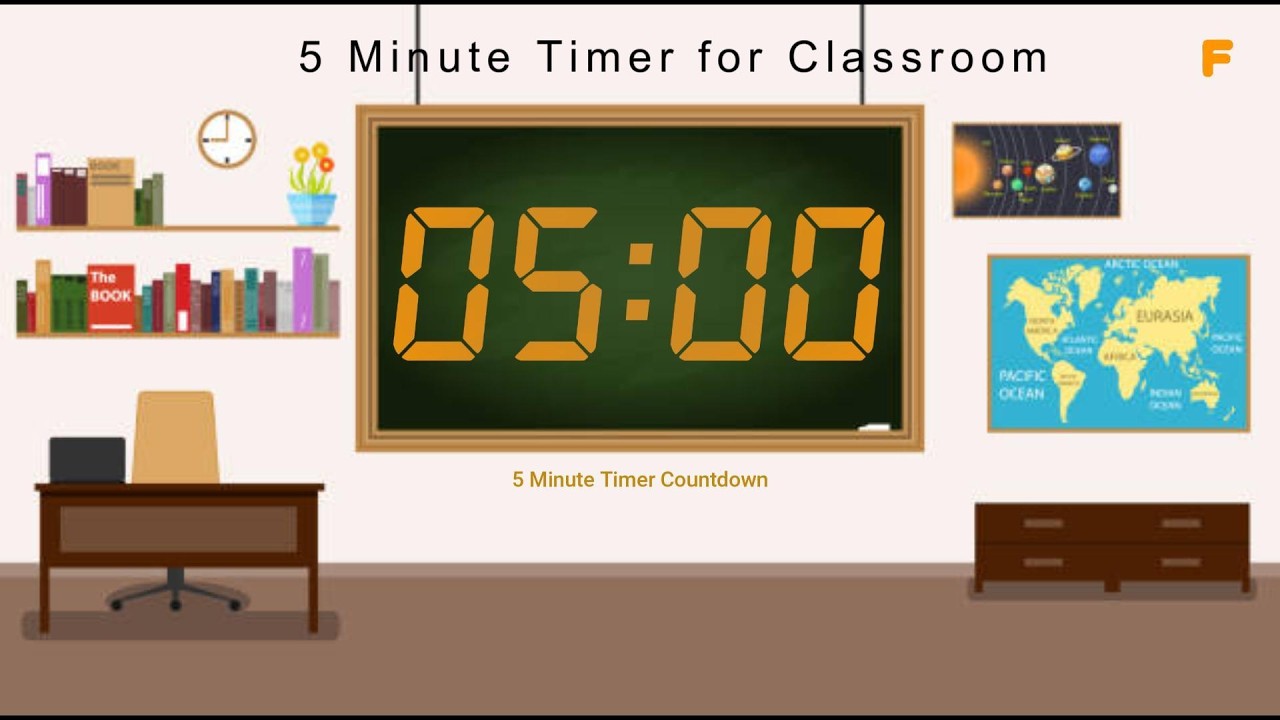 5 Minute Timer for Classroom - YouTube