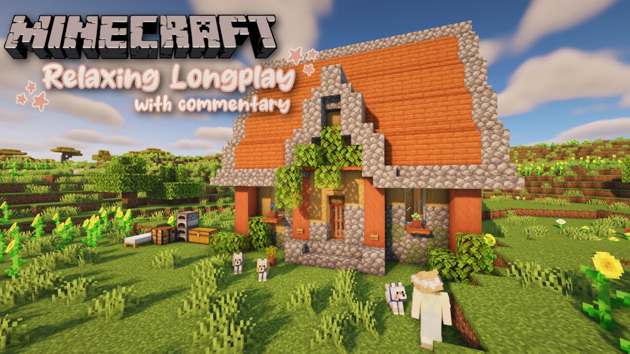 Relaxing Minecraft Longplay (with commentary) | Sunflower Cottage 🌻 ...