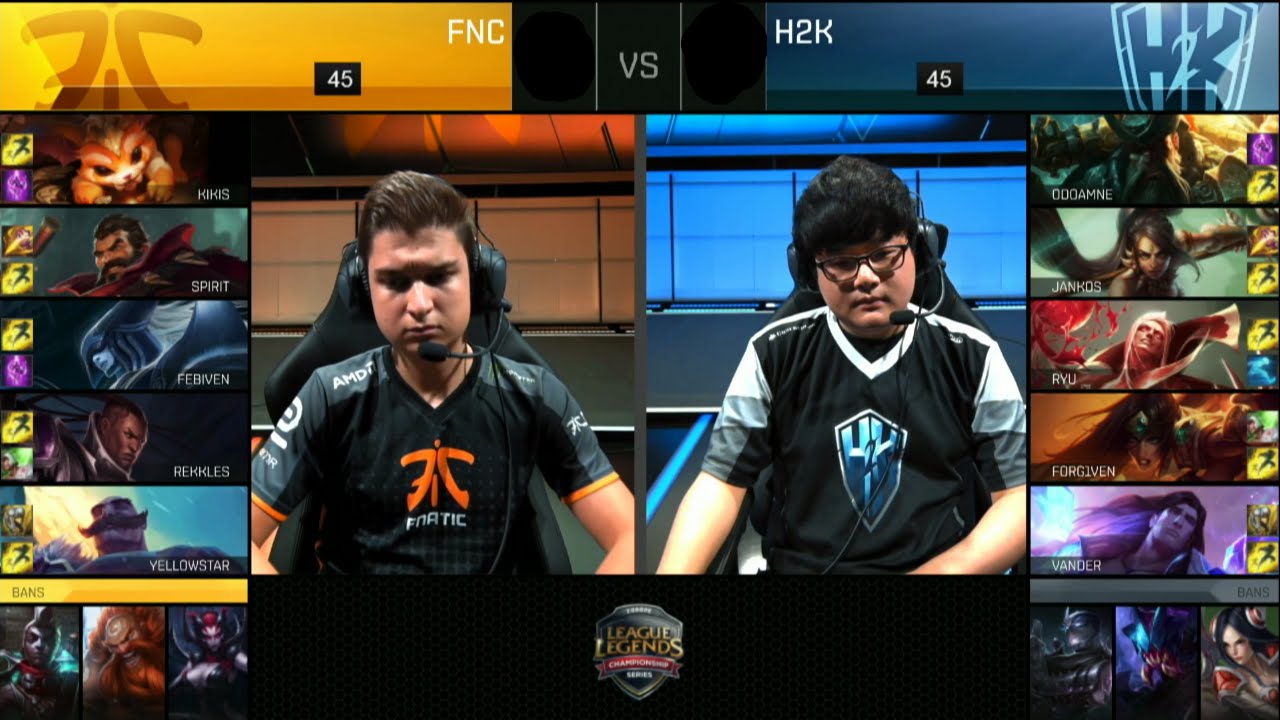 Fnatic vs H2K Gaming | Game 2 Quarter Finals S6 EU LCS Summer 2016 PlayOffs | FNC vs H2k G2 QF ...