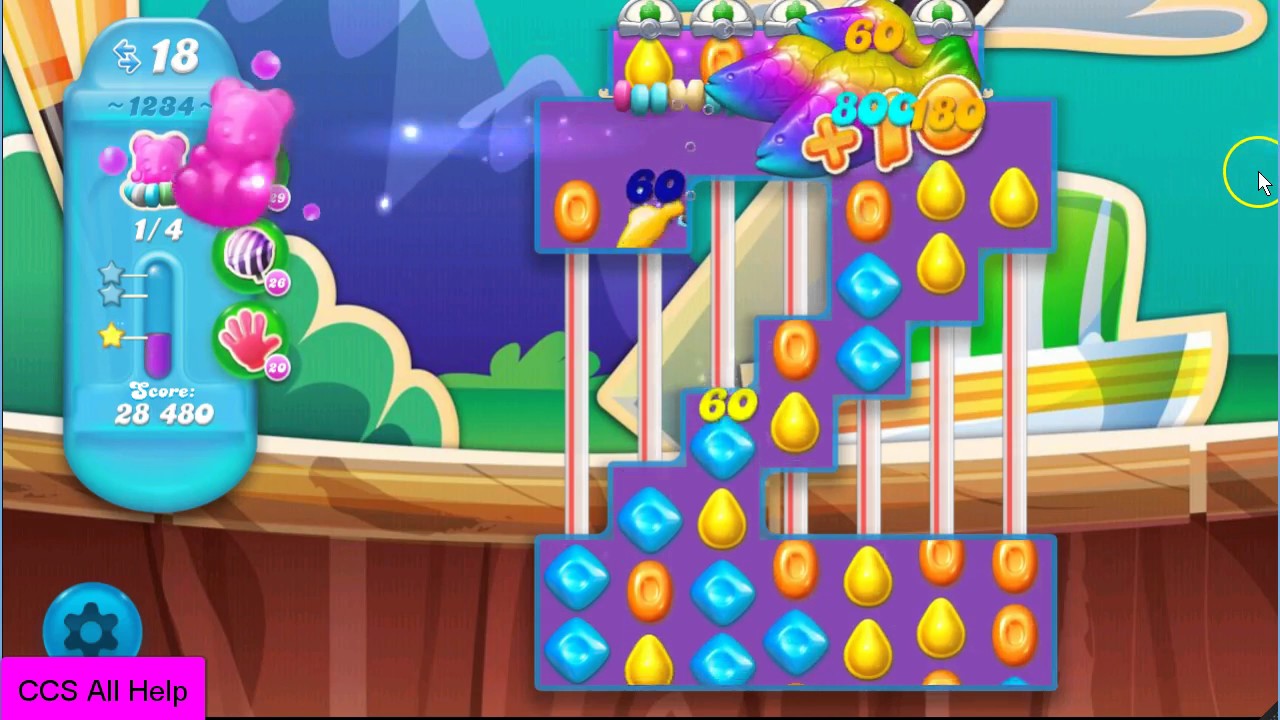 Candy Crush Soda Saga Level 1234 NO BOOSTERS Cookie - YouTube