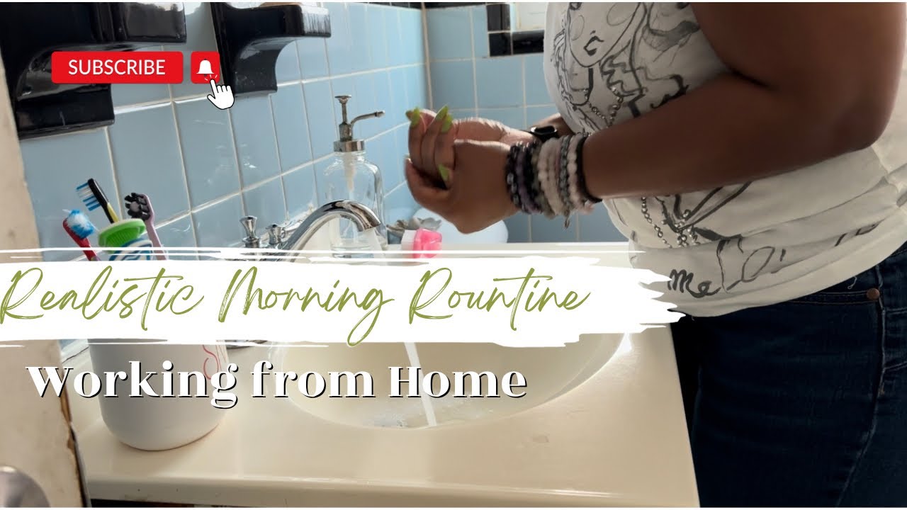 Realistic Morning Routine Working from Home - YouTube