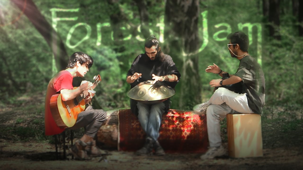 Forest Jam | Improvised jam session | Handpan, Guitar, Udu & Cajon - YouTube