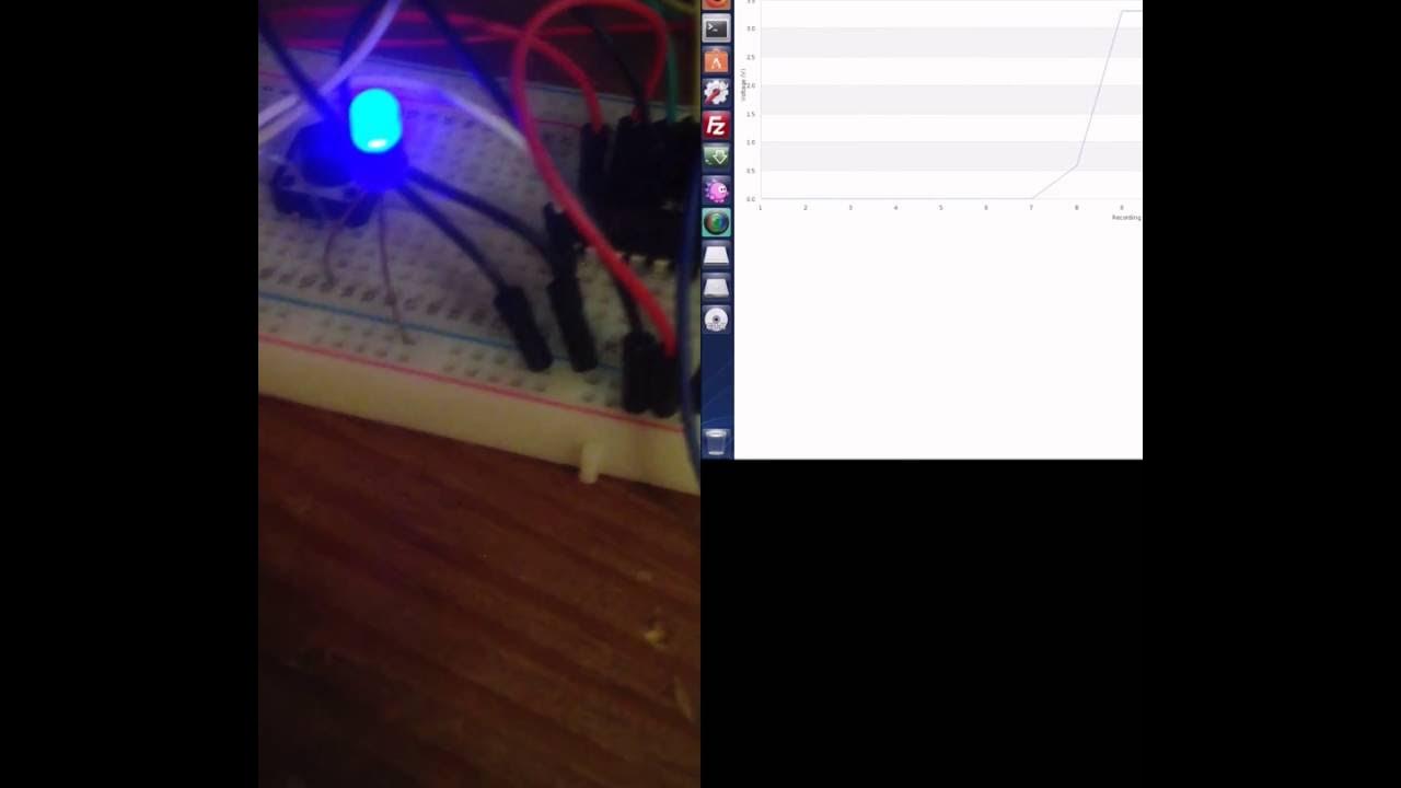 Recording voltage Raspberry PI LAMP stack with MCP3008 - YouTube