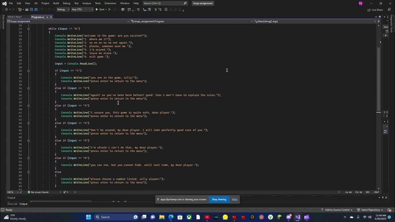 Loops Assignment - SGD 113 - YouTube