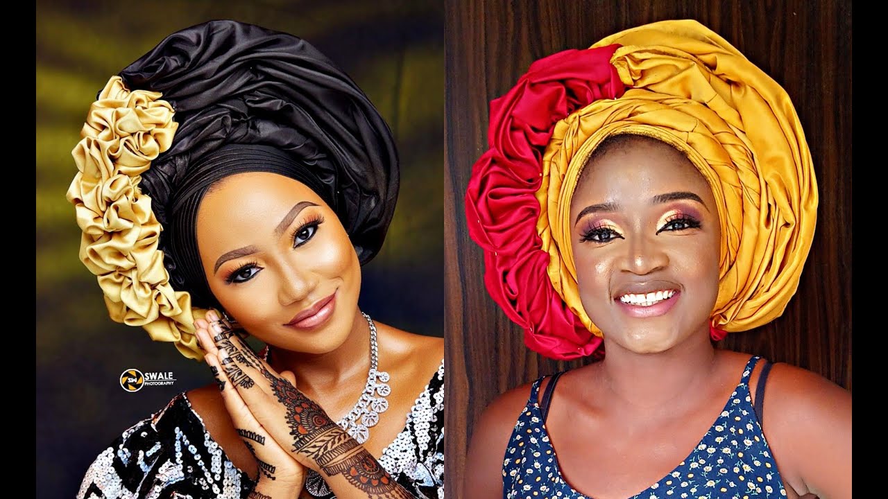 HOW TO MAKE RUFFLES WITH SATIN FABRIC/ SATIN GELE TUTORIAL 😱 🔥🔥 🔥 - YouTube