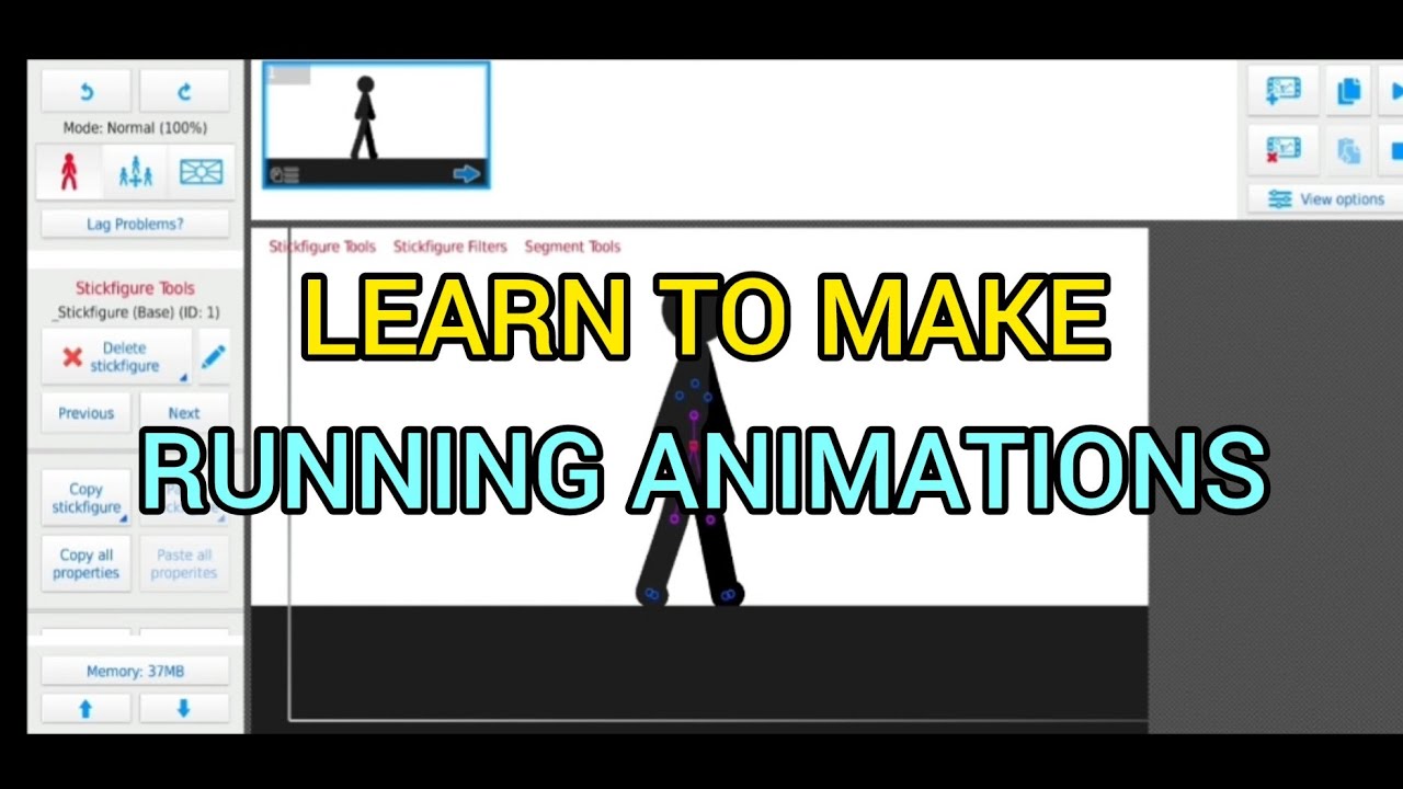 Learn to make running animations with the stick nodes application # ...