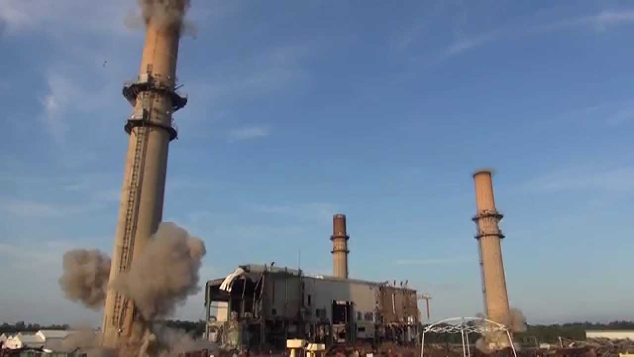 Smoke Stack Demolition - YouTube