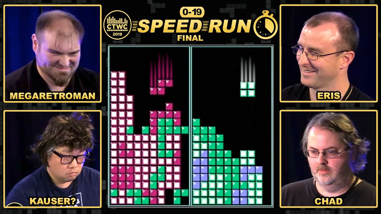 2019 First to 19 Speedrun - FINAL ROUND - TETRIS RACE!! - YouTube
