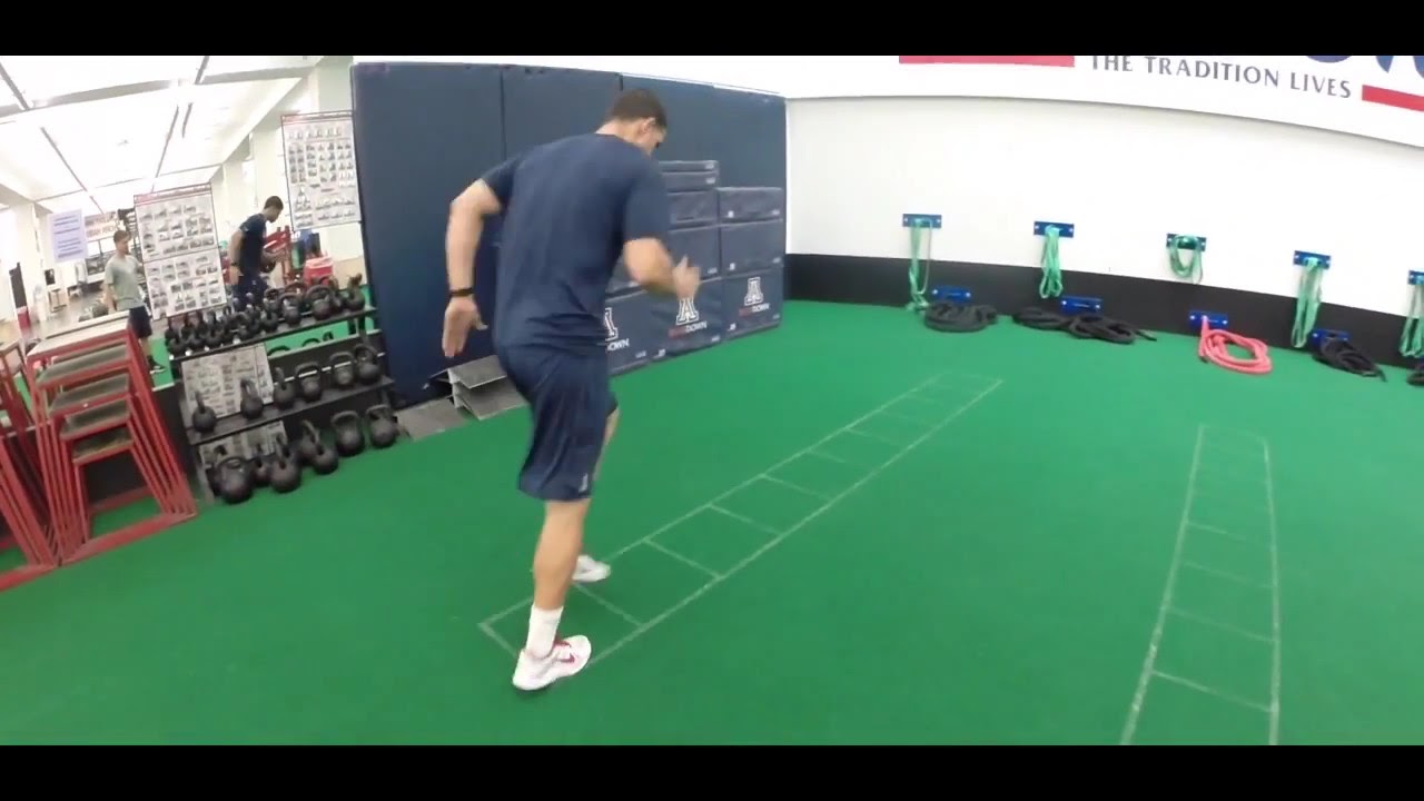 Agility Ladder Drills - One Foot Run Exercise Demonstration - YouTube