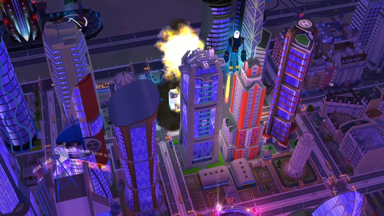 SimCity BuildIt - Giant Robots destroying the City (Gameplay) - YouTube