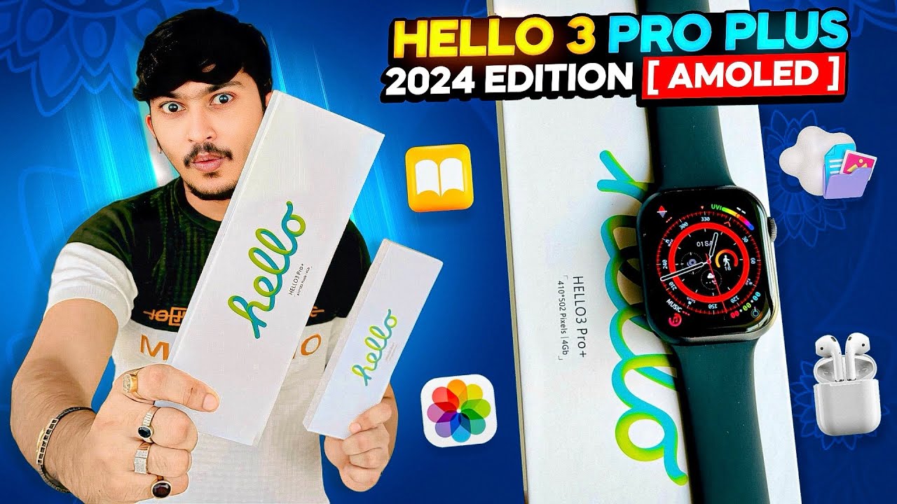 Hello Watch 3 Pro Plus 2024 | Amoled | Series 9 | 4GB ROM | 45mm | 5 ...