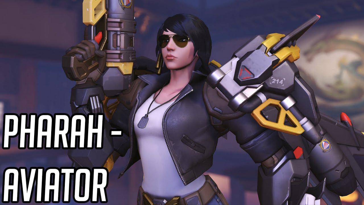 Pharah "Aviator" Skin Showcase - Overwatch 2 - YouTube
