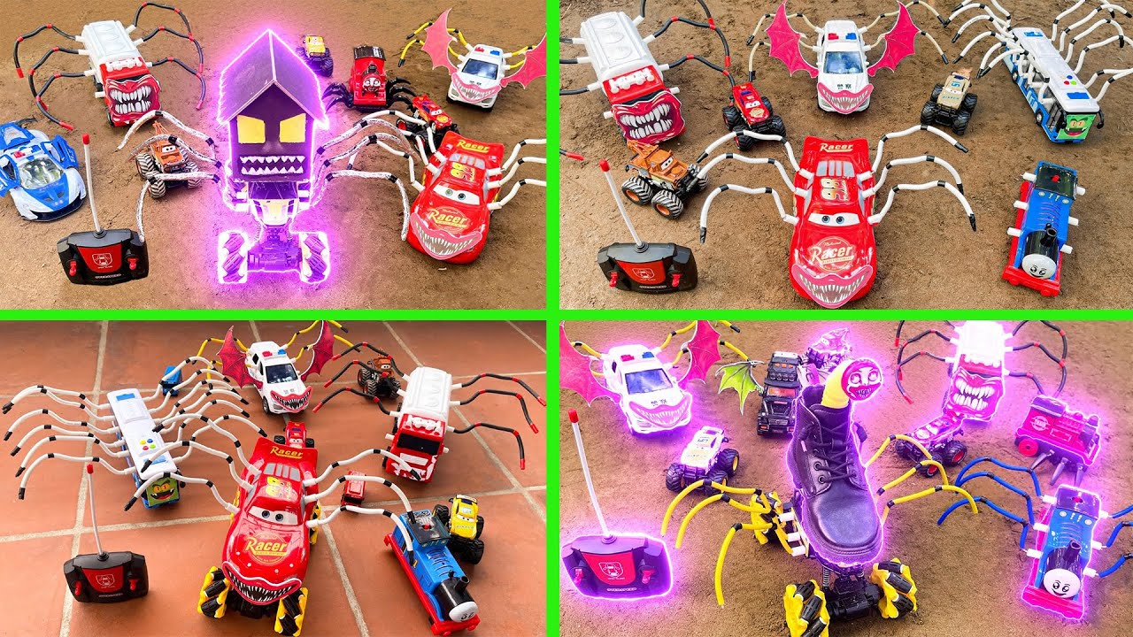 Creative Upgrades RC Lightning McQueen Monster, Monster School Bus ...