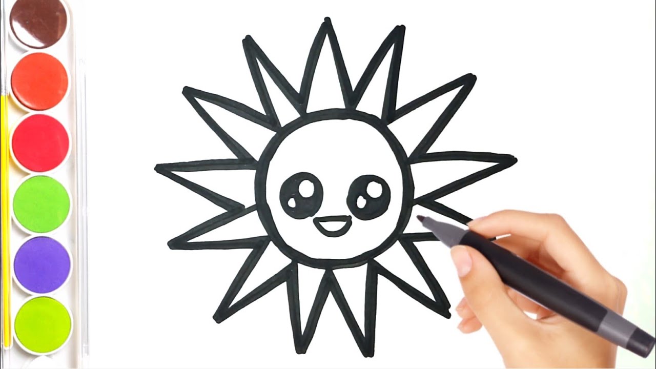 Sun ☀ Drawing, Painting, Coloring 🎨 for Kids and Toddlers with ...