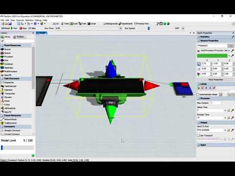FlexSim Tutorial Booklet 2 Advanced Writing to ports - YouTube