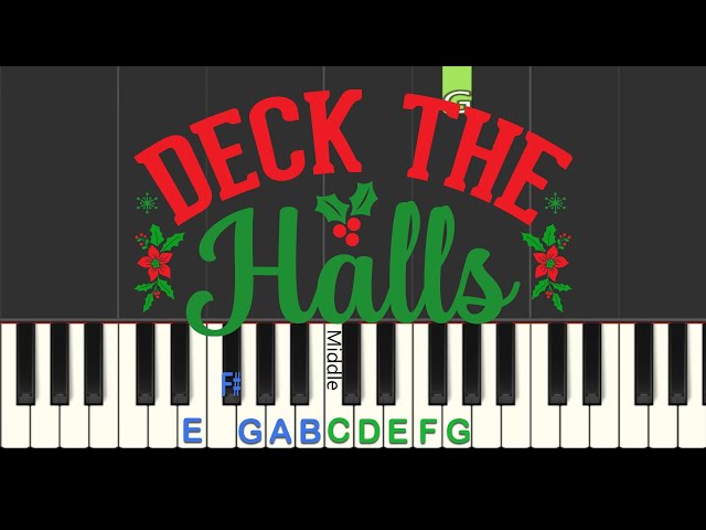 Christmas Piano Tutorial & Play along: Deck the Halls - Videos For Kids