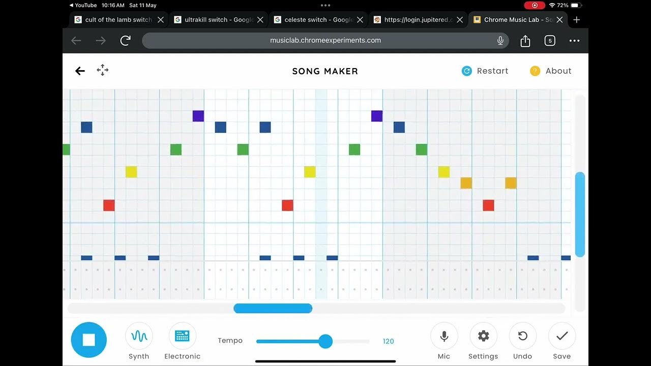 FNAF 1 song︱Chrome music lab - YouTube
