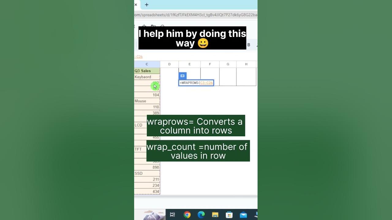 Excel Trick To Convert Column Into A Table shorts youtubeshorts excel-trick-to-convert-column-into-a-table-shorts-youtubeshorts
