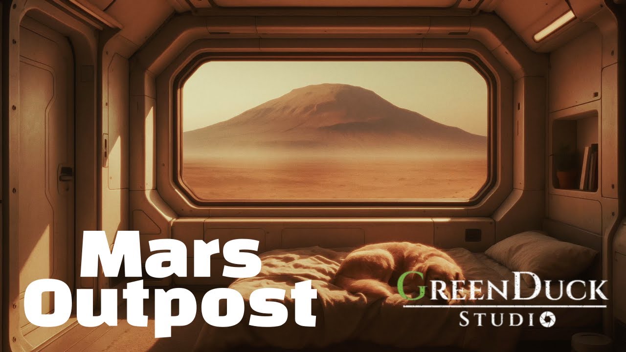 🔴 Mars Outpost Ambience (8 Hours) | Distant Olympus and Whispering ...