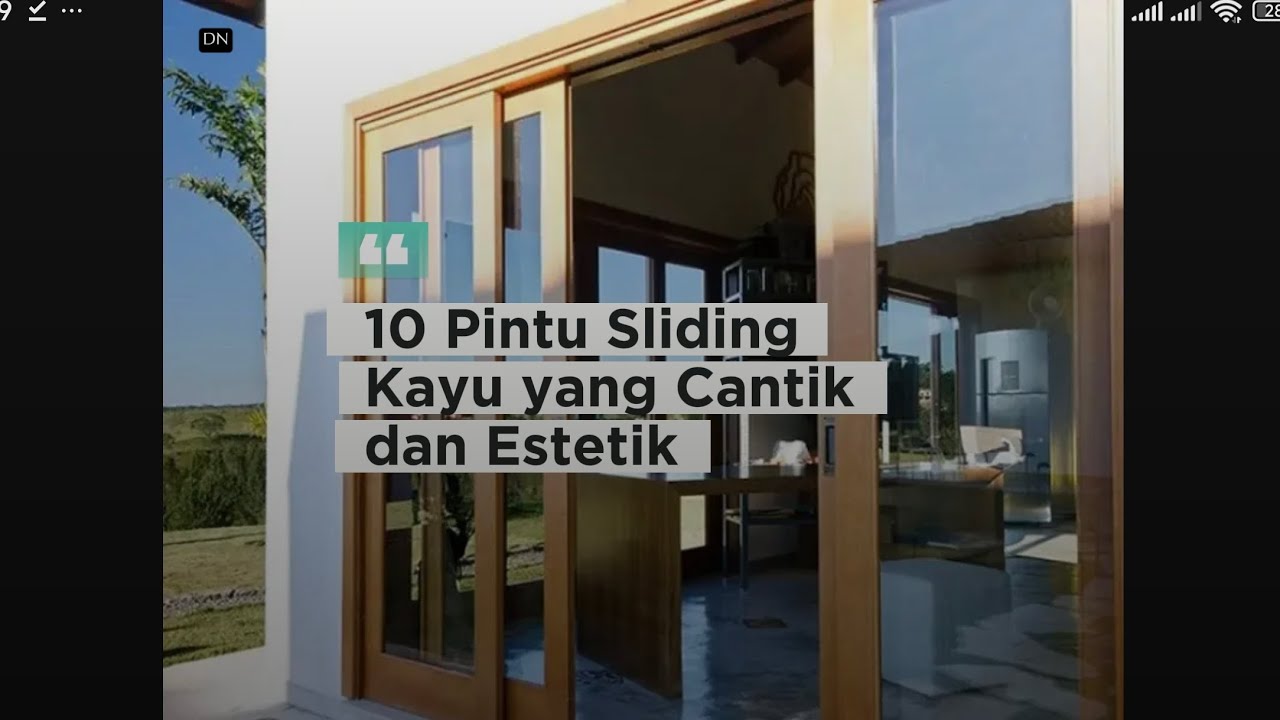 Pintu sliding kayu estetik - YouTube