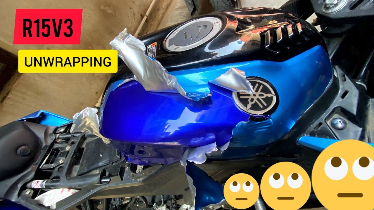 UNWRAPPING R15 v3 / Yamaha / Blue wrap / Stickering /Modified - YouTube