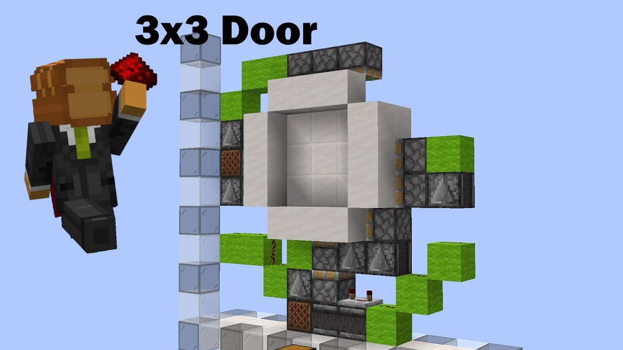 How To Make A 3x3 Piston Door In Minecraft - YouTube