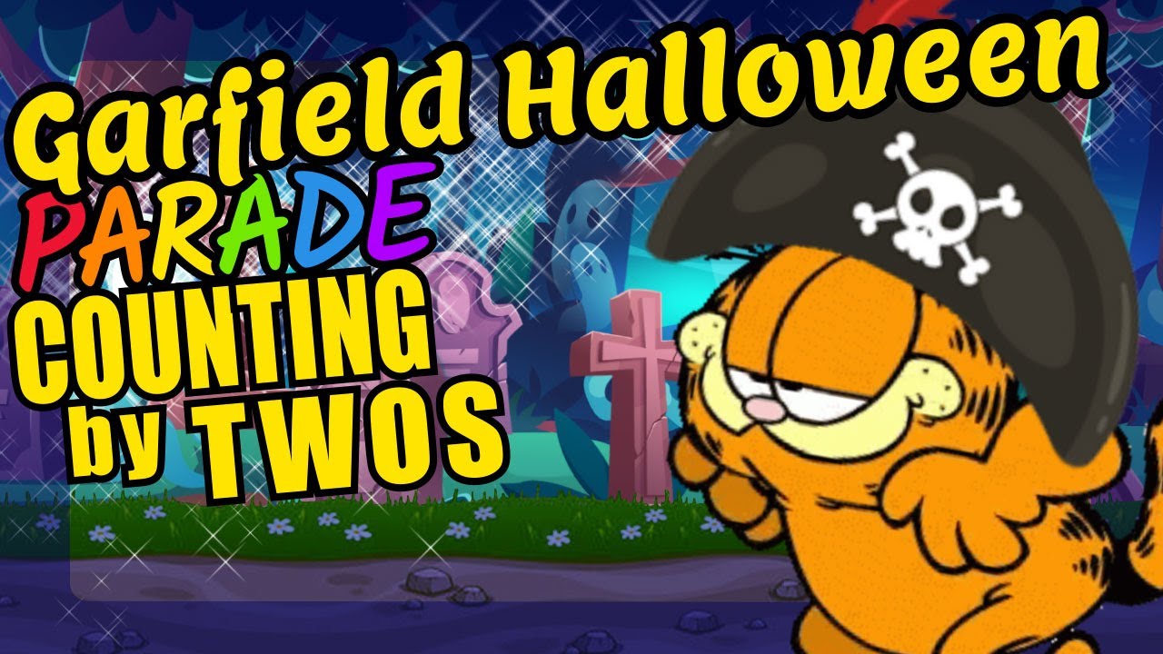 Garfield Halloween Teaching Counting by Twos Educational Math Video for ...