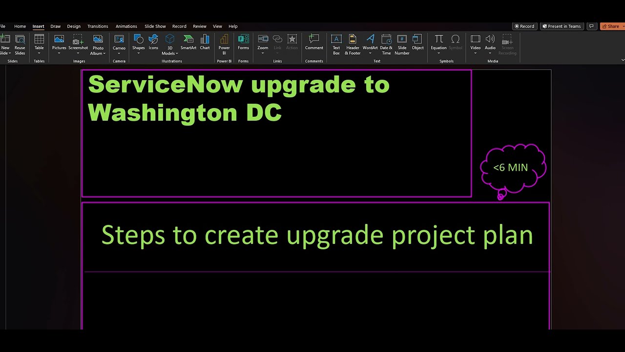 ServiceNow Washington DC upgrade Project Plan - YouTube