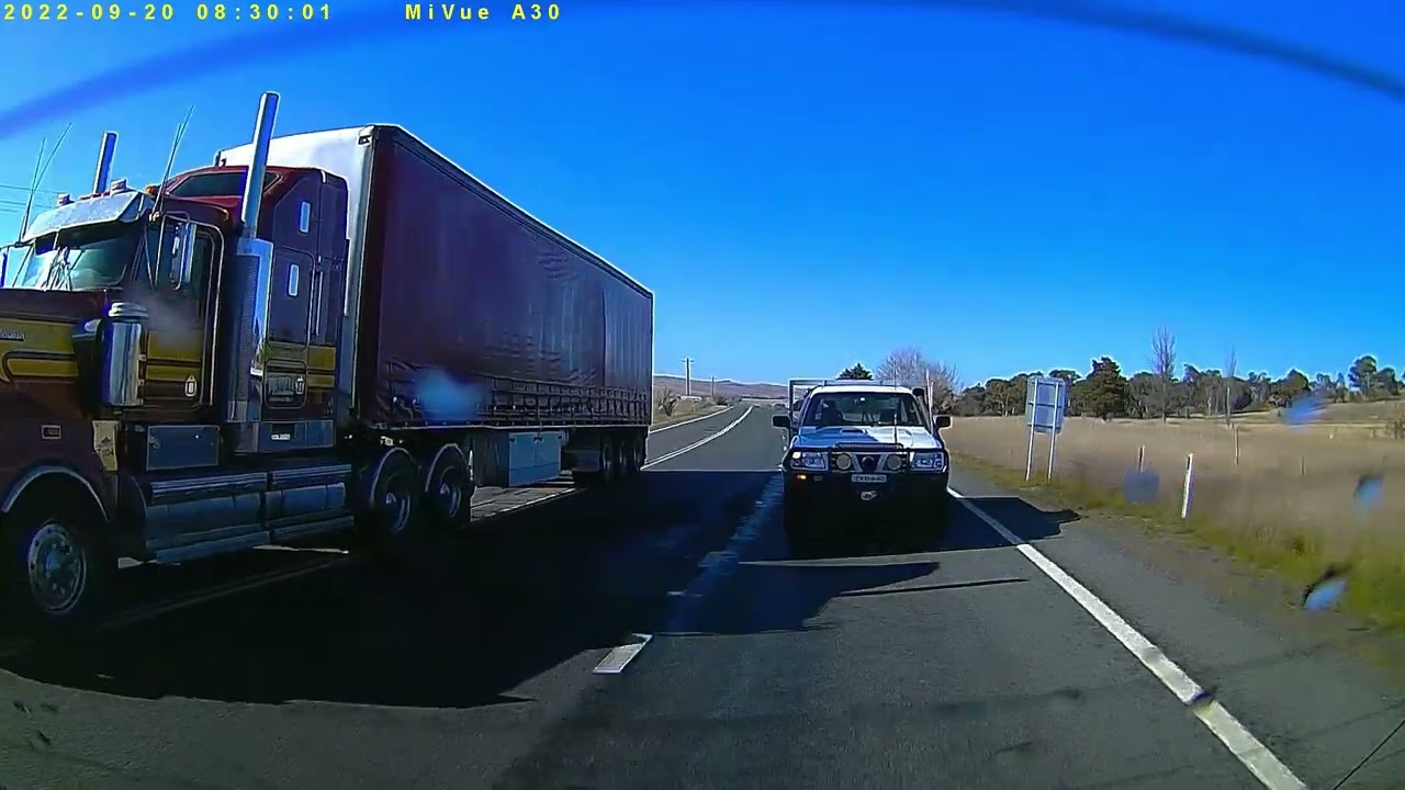 Truck driver runs us off the road! - YouTube
