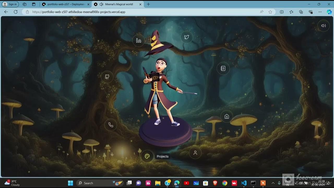 3D PORTFOLIO WEBSITE - YouTube