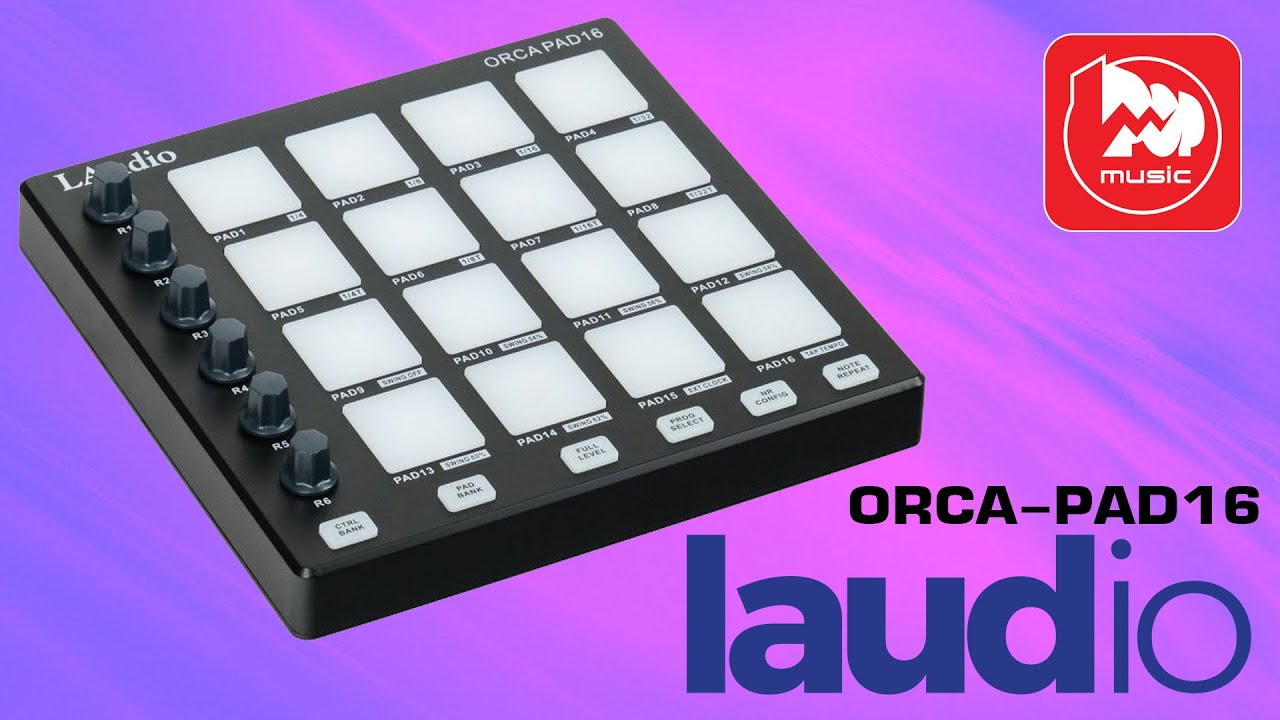 MIDI пэд-контроллер LAudio ORCA-PAD16 || 16 пэдов с послекасанием - YouTube