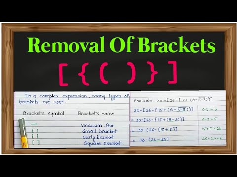 Removal of Brackets Worksheet in Hindi CBSE and ICSE board - YouTube