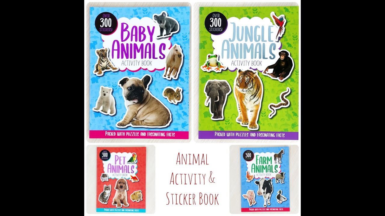 Animals Activity Book. Farm , Jungle , Baby & Pet Animals. Over 300 ...