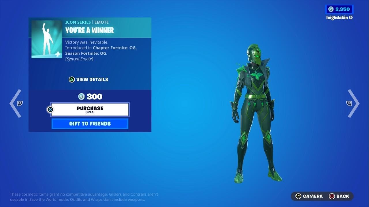 Fortnite YOUR A WINNER EMOTE PLUS MORE 😍 - YouTube
