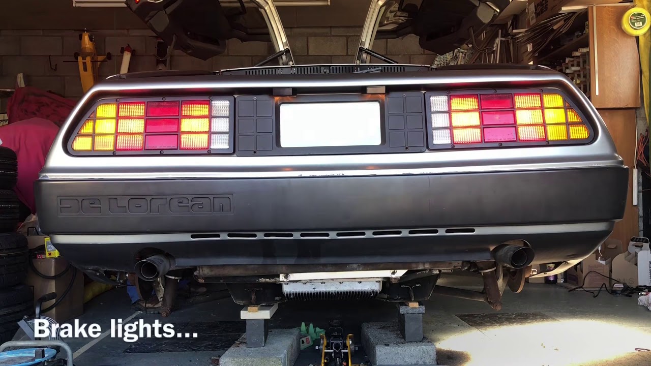 DeLorean LED light conversion complete - YouTube
