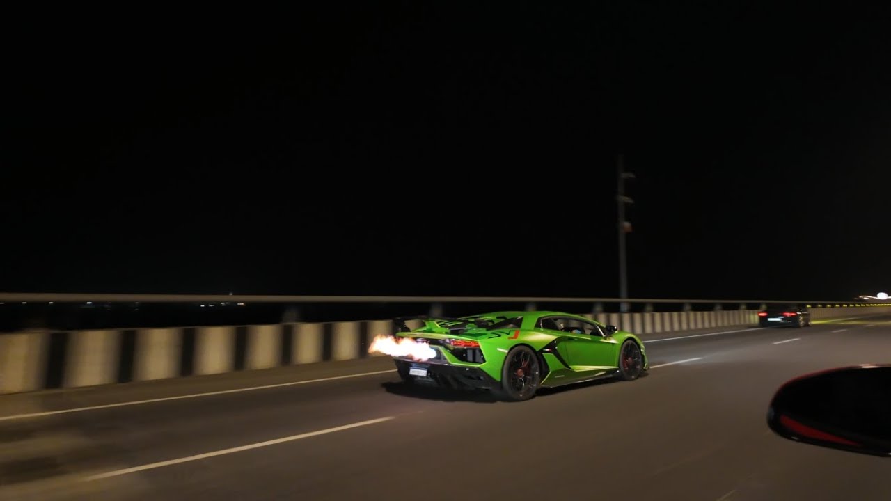 MUMBAI MIDNIGHT RUN IN SUPER CARS. | Lamborghini SVJ , Ferrari 812 Comp ...