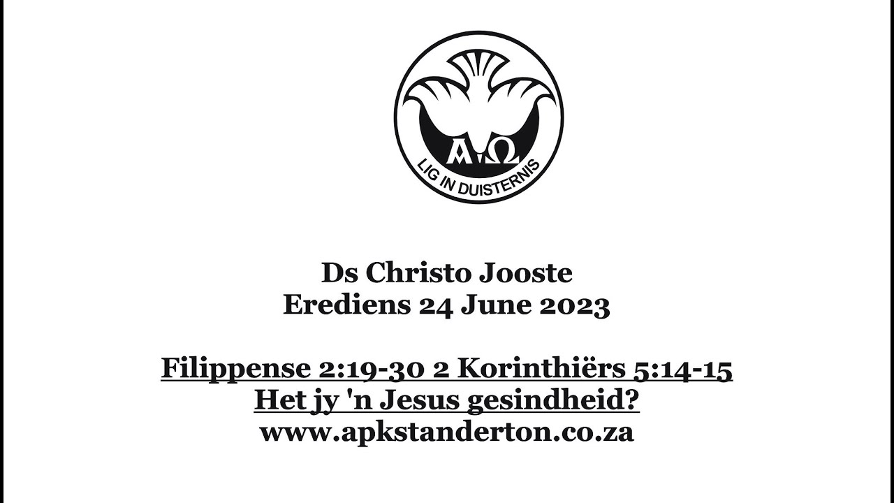 Het jy 'n Jesus gesindheid? - YouTube